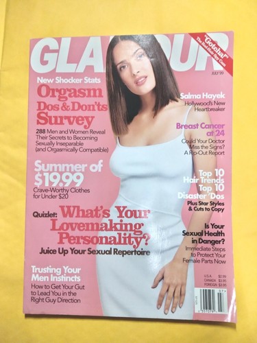 Glamour Magazine July 1999 Salma Hayek | eBay