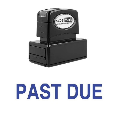 PAST DUE Stamp - Pre-Inked / Blue | eBay