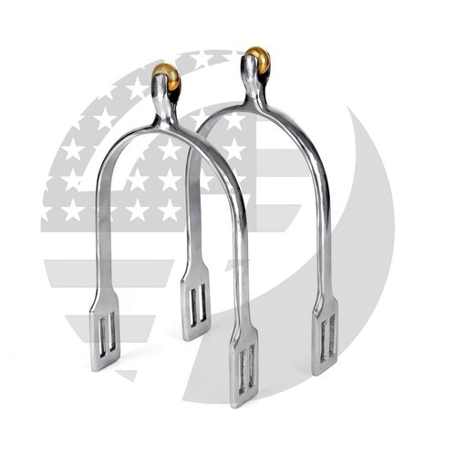 Horse Spurs Silver(Polish) Horse Riding Spur Light Weight Roller Brass ...