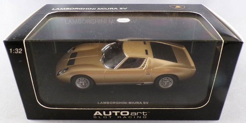Autoart Slot Racing 13112 - Lamborghini Miura SV Gold Eclairage Neuve ...