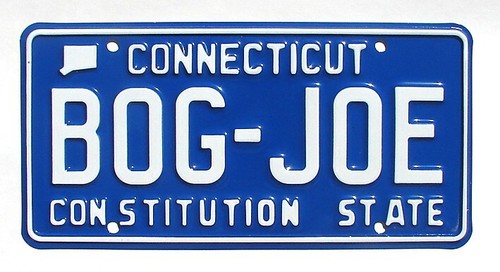 Vanity License Plate BOG JOE JOEY JOSEPH Connecticut | eBay