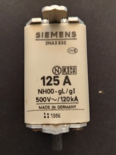 SIEMENS 3NA3832 pack of 1 3NA3-832 - 125A 500V | eBay