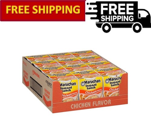 Maruchan Chicken Instant Lunch Ramen Noodles 2.25 Oz Cup 12 Packs ...