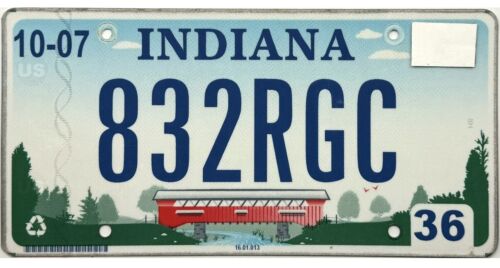 *BARGAIN BIN* 2017 Base Indiana Covered Bridge License Plate #832RGC | eBay
