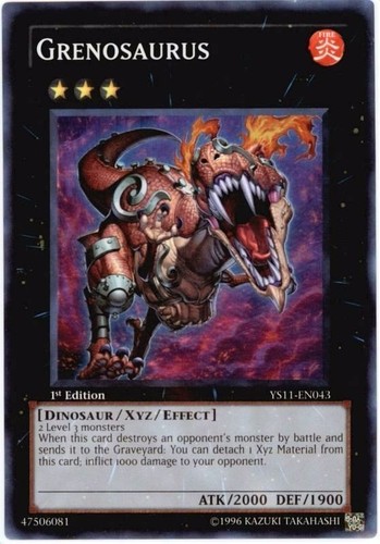 Grenosaurus YS11-EN043 x 1 SUPER HOLO*1st YS11-EN041 NM Dawn of the Xyz ...