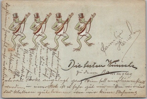 Vintage 1900s German "BEST WISHES" Greetings Postcard "Die Besten ...