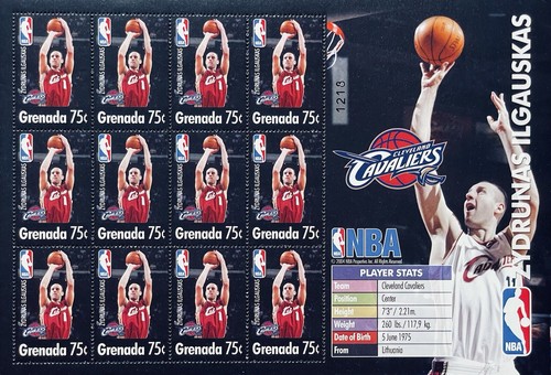 GRENADA ZYDRUNAS ILGAUSKAS STAMP MNH 2005 NBA BASKETBALL CLEVELAND ...