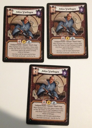 Miya Yuritogen (3) L5R Legend of the Five Rings CCG Fire and Shadow | eBay