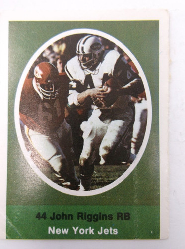 1972 Sunoco Football Stamp NFL New York Jets JOHN RIGGINS | eBay