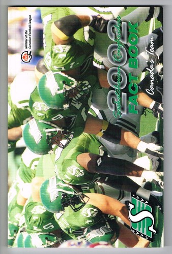 2002 Saskatchewan Roughriders CFL Canadian Football League Media GUIDE ...