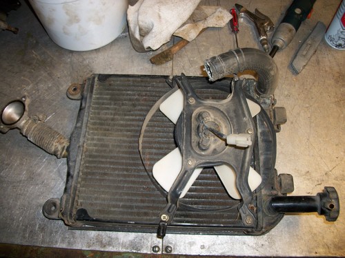 1985 Honda goldwing cooling system radiator burp tank fan . | eBay