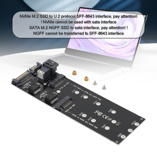M2 Hard Drive SFF-8643 to U2 NGFF M-Key to HD SAS NVME PCIe SSD SATA ...
