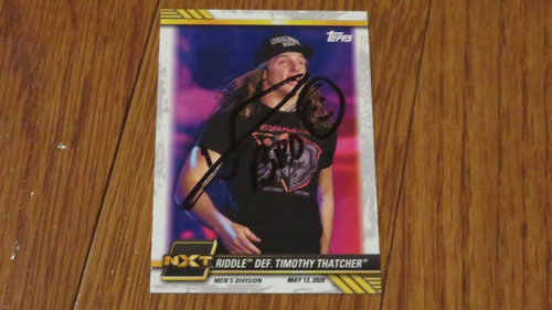 Matt Riddle Autographed Hand Signed Card WWE Topps Wrestling | eBay