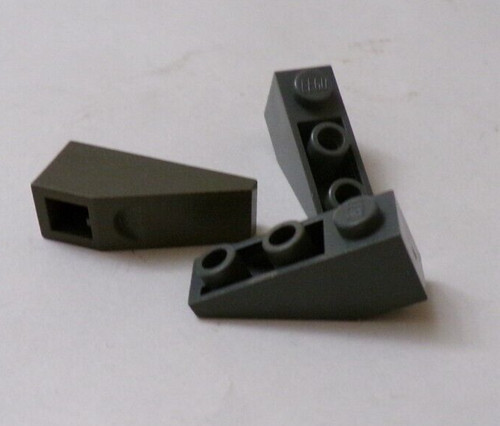 Lego x3 Dark Bluish Gray 1x3 Inverted Sloped Castle Bricks, 4287 (028 ...