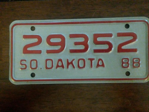 1988 South Dakota Motorcycle License Plate | eBay
