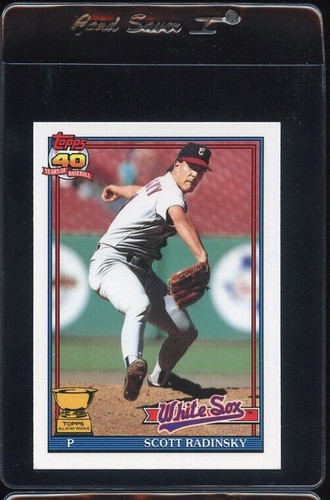 1991 TOPPS TIFFANY #299 SCOTT RADINSKY ALL STAR ROOKIE CHICAGO WHITE ...