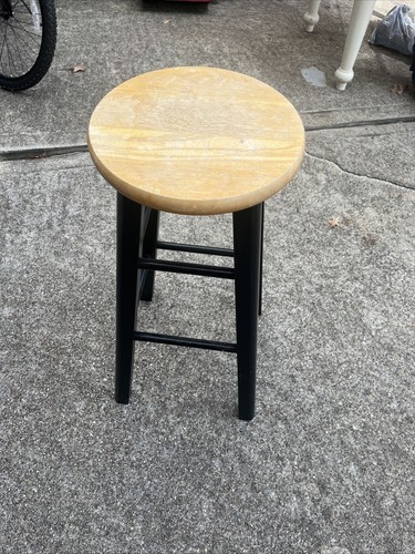 wooden bar stools pair (2 stools) | eBay