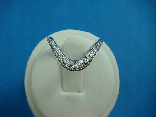 Women's Unique Stylish Curve 935 Silver Ring With Shiny Simulated White ...