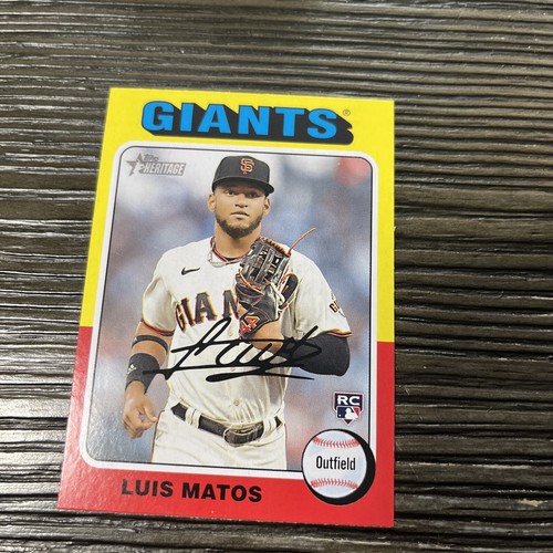 2024 Topps Heritage Luis Matos Rookie #101 San Francisco Giants Rookie ...