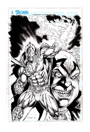 Spawn unused cover style Spawnuary original art by X-men artist Kevin ...