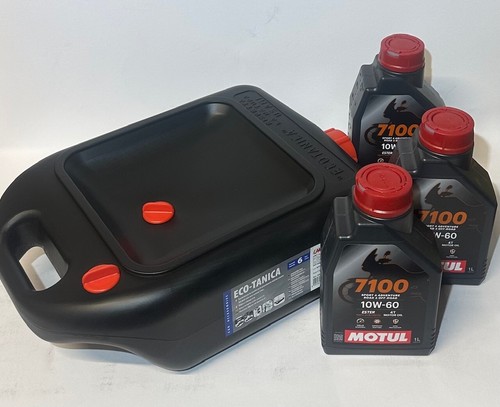 Three Liters Of MOTUL 7100 10W60 Motorcycle Oil With Eco Oil Change Can ...