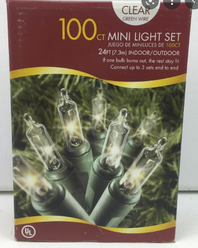 Holiday Time brand 100 Mini Light Set, 24 feet, Indoor/Outdoor | eBay