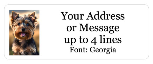 YORKIE - YORKSHIRE TERRIER Personalized Return Address Labels 1 X 2 5/8 ...