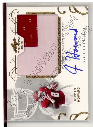 jordan howard rookie rc draft auto jersey patch indiana hoosiers iu 2C ...