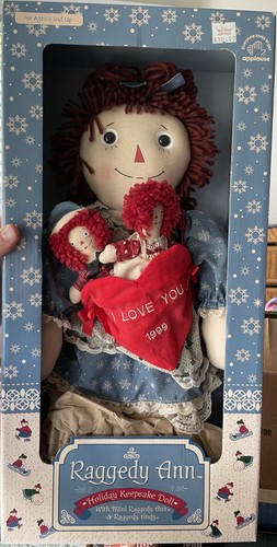 1999 Holiday Keepsake Raggedy Ann Doll Limited Edition of 7500 With ...