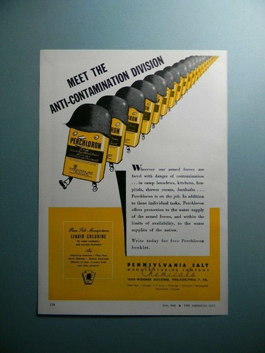 1945 PENNSYLVANIA SALT PERCHLORON "..ANTI-CONTAMINATION DIVISION" SALES ...