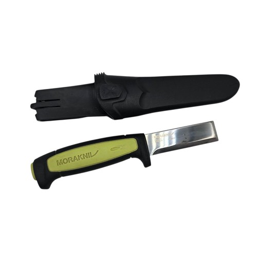 Morakniv Knife Pro Chisel C Lime Green Black Rubber Handle W/ Sheathe ...