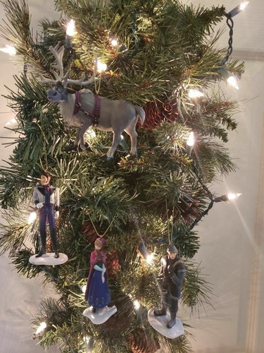 Disney Christmas Ornament Frozen 4pc Set PVC Anna Sven Kristof Hans ...