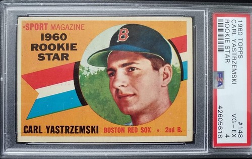 Carl Yastrzemski YAZ 1960 Topps RC PSA 4 Centered Beauty Rookie Card ...