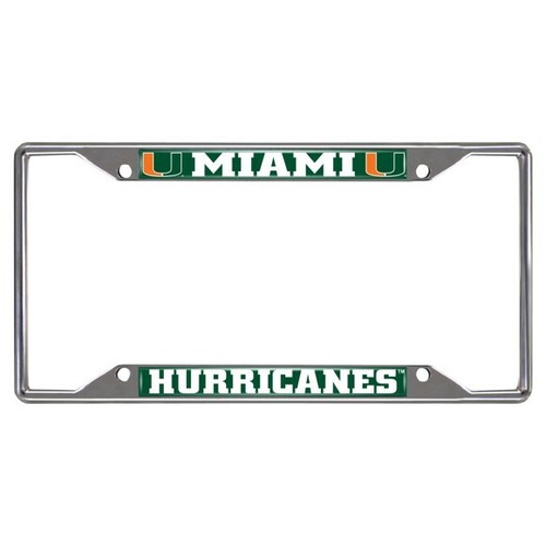 Miami Hurricanes NCAA Chrome License Plate Frame | eBay