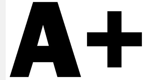 A+ 250 Pcs Stickers Pack 2.25 x 1.25 in Teacher Plus A Student School ...