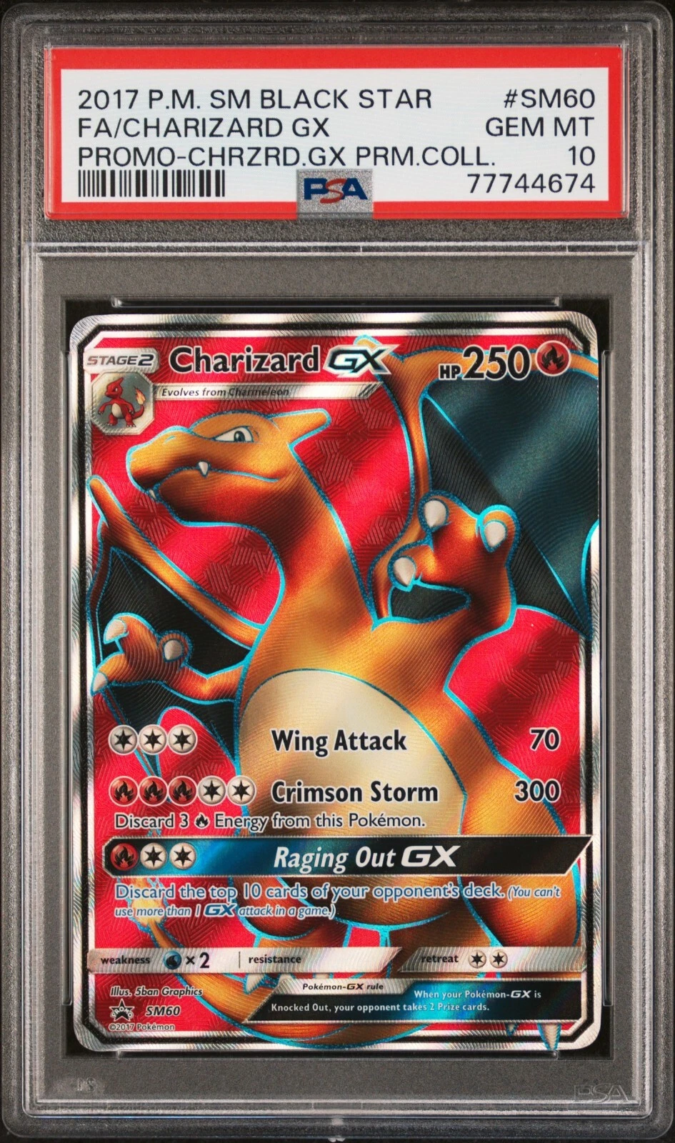 Charizard GX 2017 Sun & Moon: Black Star Promo #SM60 Premium Collection ...