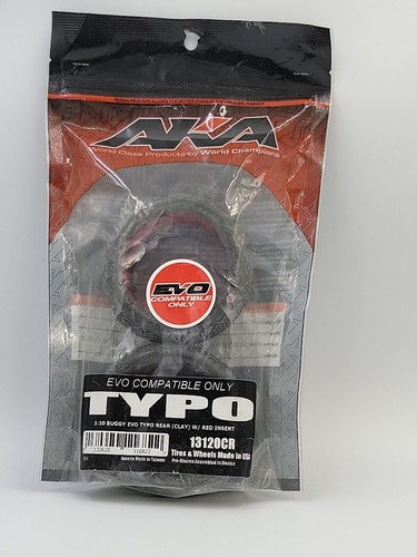 AKA Racing 13120CR 1/10 scale Rear Buggy EVO Typo Tires / Red Inserts ...