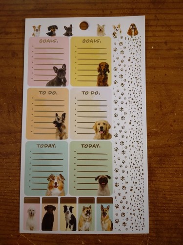 Recollections Planner stickers Dogs boxes banners edge paw print 271404 ...