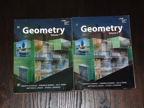Houghton Mifflin Harcourt Geometry Textbook Volume 1 and 2 Set Unused ...