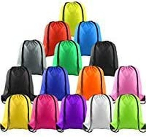 15Pcs Multicolor Drawstring Backpack Bag Cinch Sack Pull String Bags ...