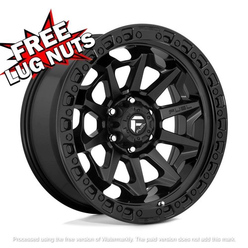15 inch 15x8 Fuel D694 COVERT MATTE BLACK wheel rim 5x5.5 5x139.7 -19 ...