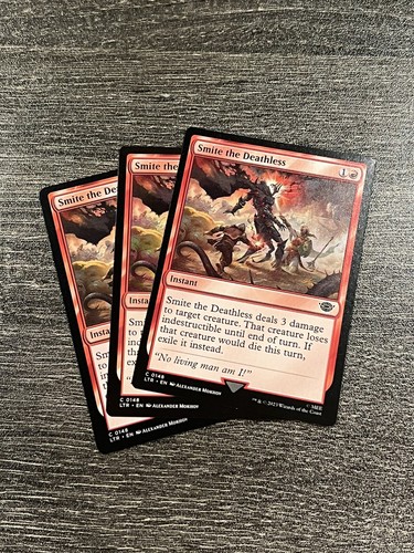 3x MTG Smite the Deathless Lord of the Rings (LTR) Common Magic Card ...