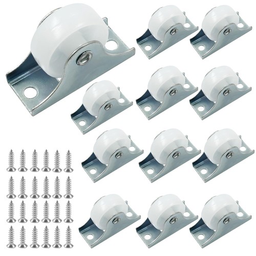12pcs 1 Inch Caster Wheels, Heavy Duty Fixed Non Swivel Caster Wheels ...