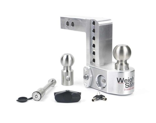 Weigh Safe 6in Drop Hitch w/Built-in Scale & 2in Shank (10K/12.5K GTWR ...