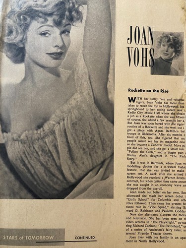 Joan Vohs, Full Page Vintage Clipping | eBay