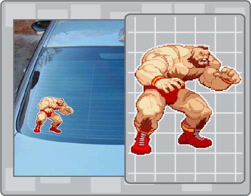 ZANGIEF Vinyl Decal #1 Car Truck Sticker Street Fighter Sprite Decal | eBay