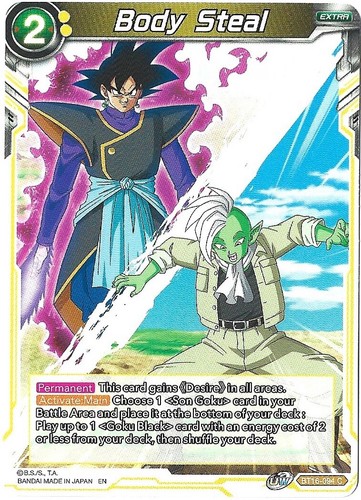 Body Steal BT16-094 C COMMON Dragon Ball Super Realm of the Gods NM/M ...