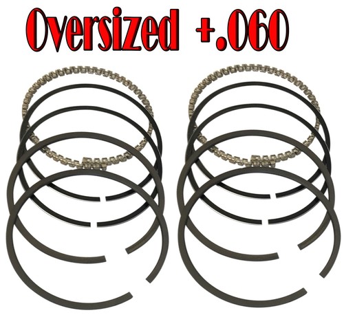SET OF TWO:+.060 Oversized Piston Ring Sets Harley-Davidson Big Twins ...