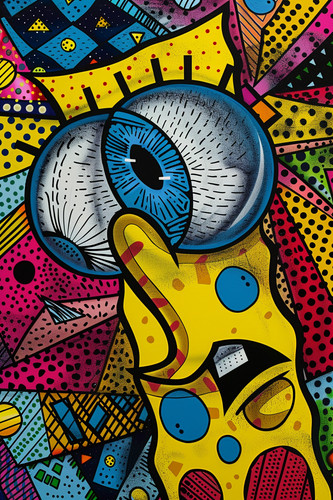 SpongeBob Picasso Original POP Art 1/1 Refractor card with Signature # ...