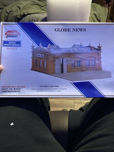 HO Scale Train GLOBE NEWS BUILDING Kit Model Power Open Box 477!!!! | eBay